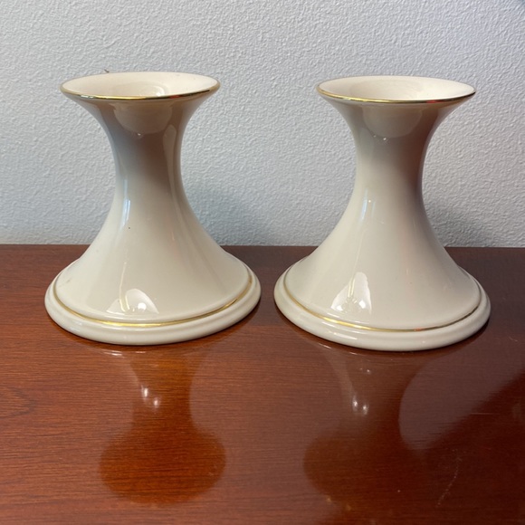 Lenox | Accents | Pair Of Lenox Gold Rimmed Candlesticks | Poshmark